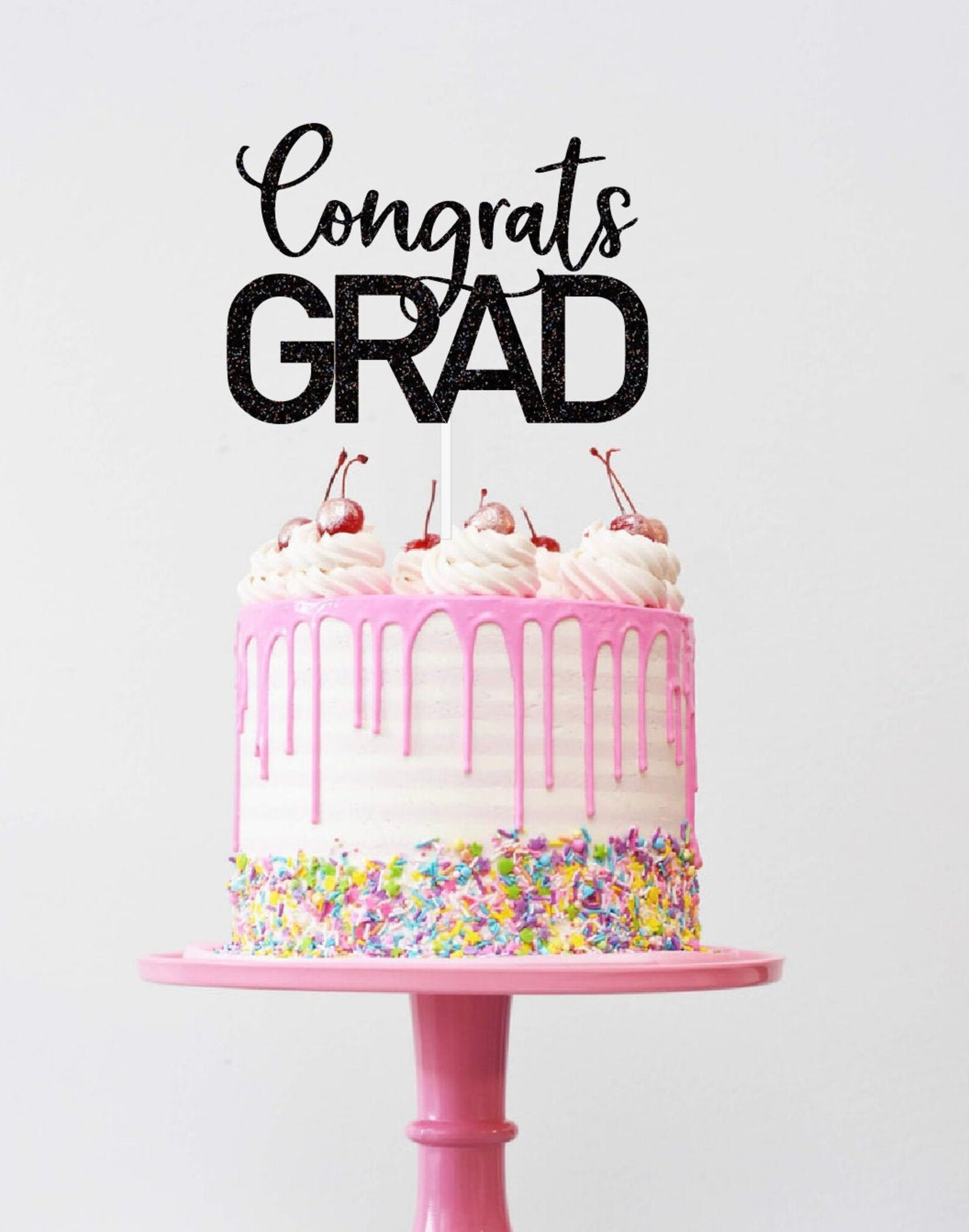 Congrats Grad Graduation Cake Topper Graduation Cake Topper | Etsy
