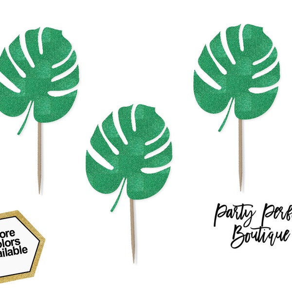 Palm Leaves Cupcake Toppers - Etsy
