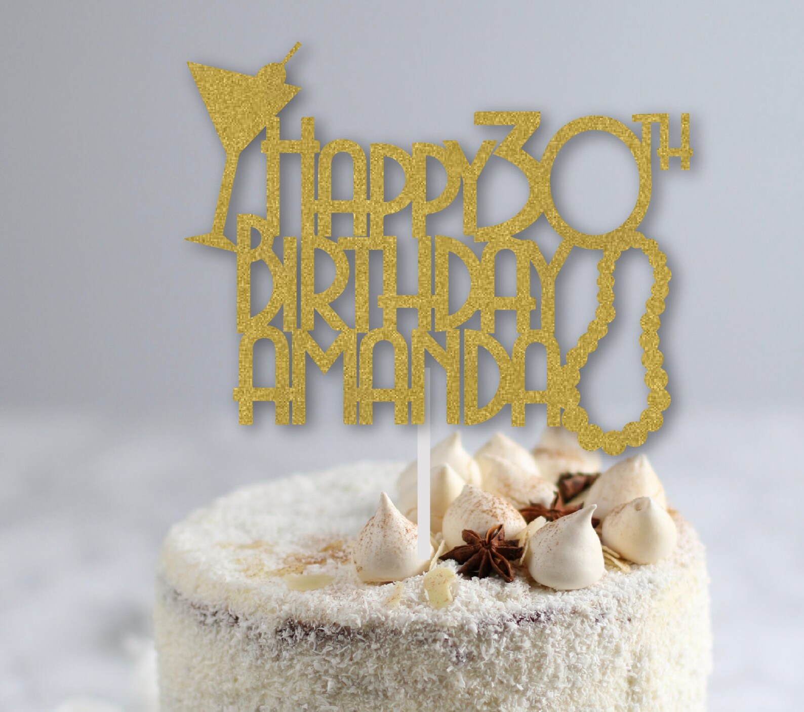 Personalized Birthday Cake Topper 30th Birthday Cake Topper - Etsy
