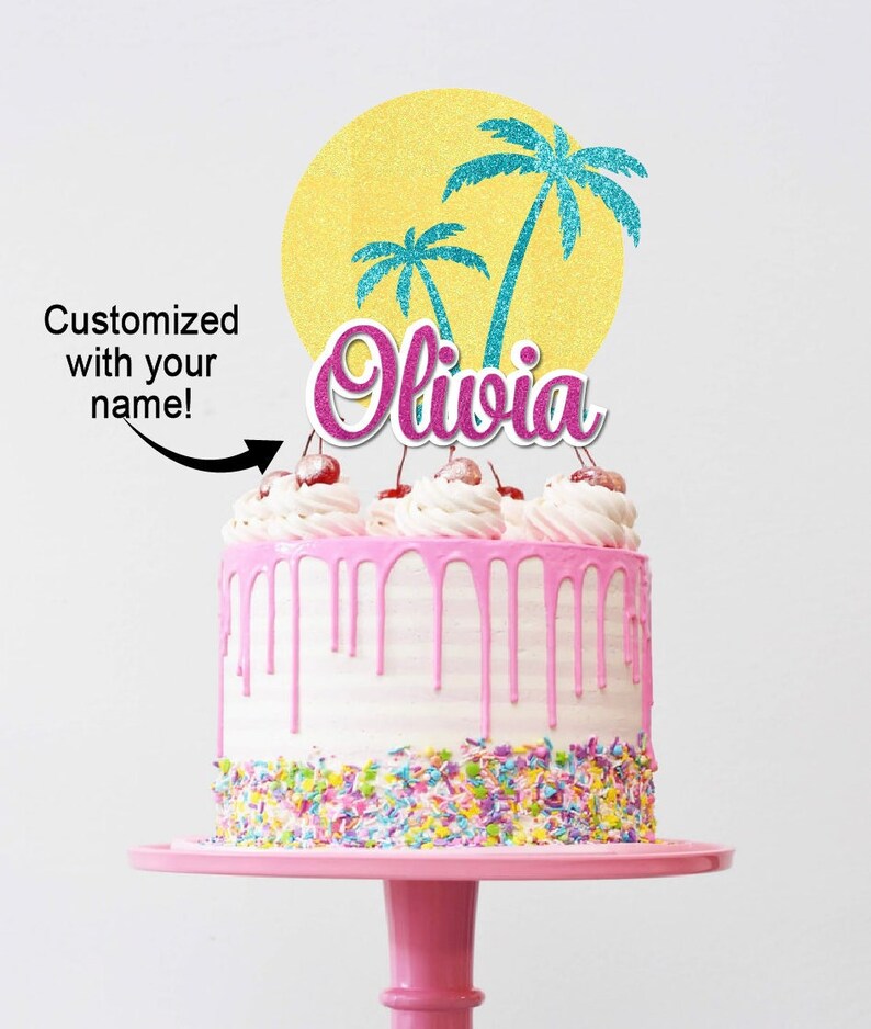 Birthday Party Cake Topper | Let's Go Party Cake Topper | Palm Beach ...