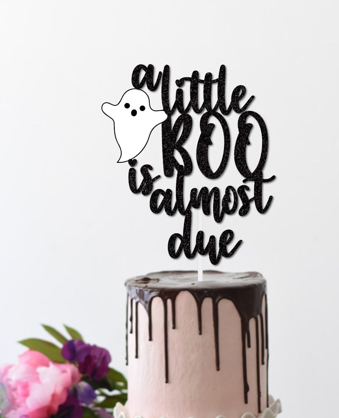 A Little Boo is Almost Due Cake Topper Halloween Baby Shower Cake ...