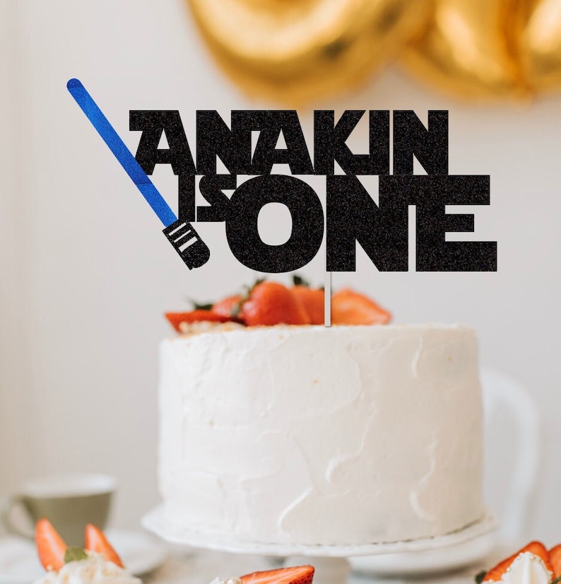 One With the Force Birthday Cake Topper Star Birthday Cake - Etsy