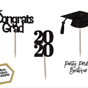 Graduation Cupcake Toppers Graduation Party Class of 2020 2020 Cupcakes ...