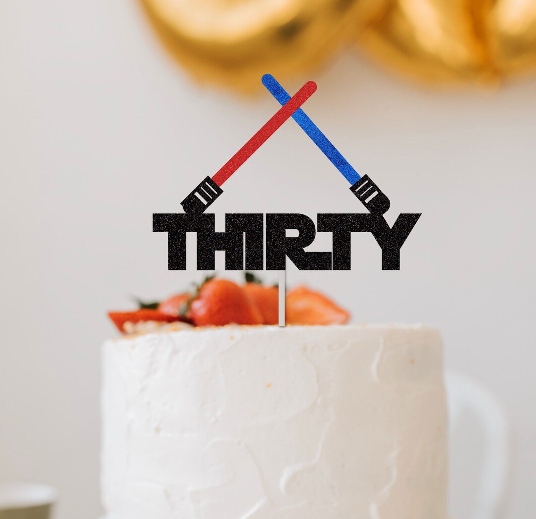 Thirty Birthday Cake Topper Star Birthday Cake Topper 30th Birthday ...