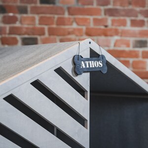 Designer Wooden Dog Kennel Modern OPEN Pet Crate, Indoor Cat and Puppy ...