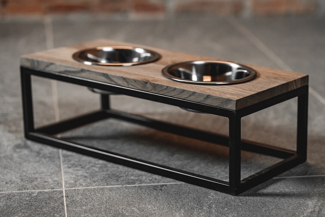 MEDIUM Double Elevated Dog Food Stand DOGER Pet Feeder - Etsy