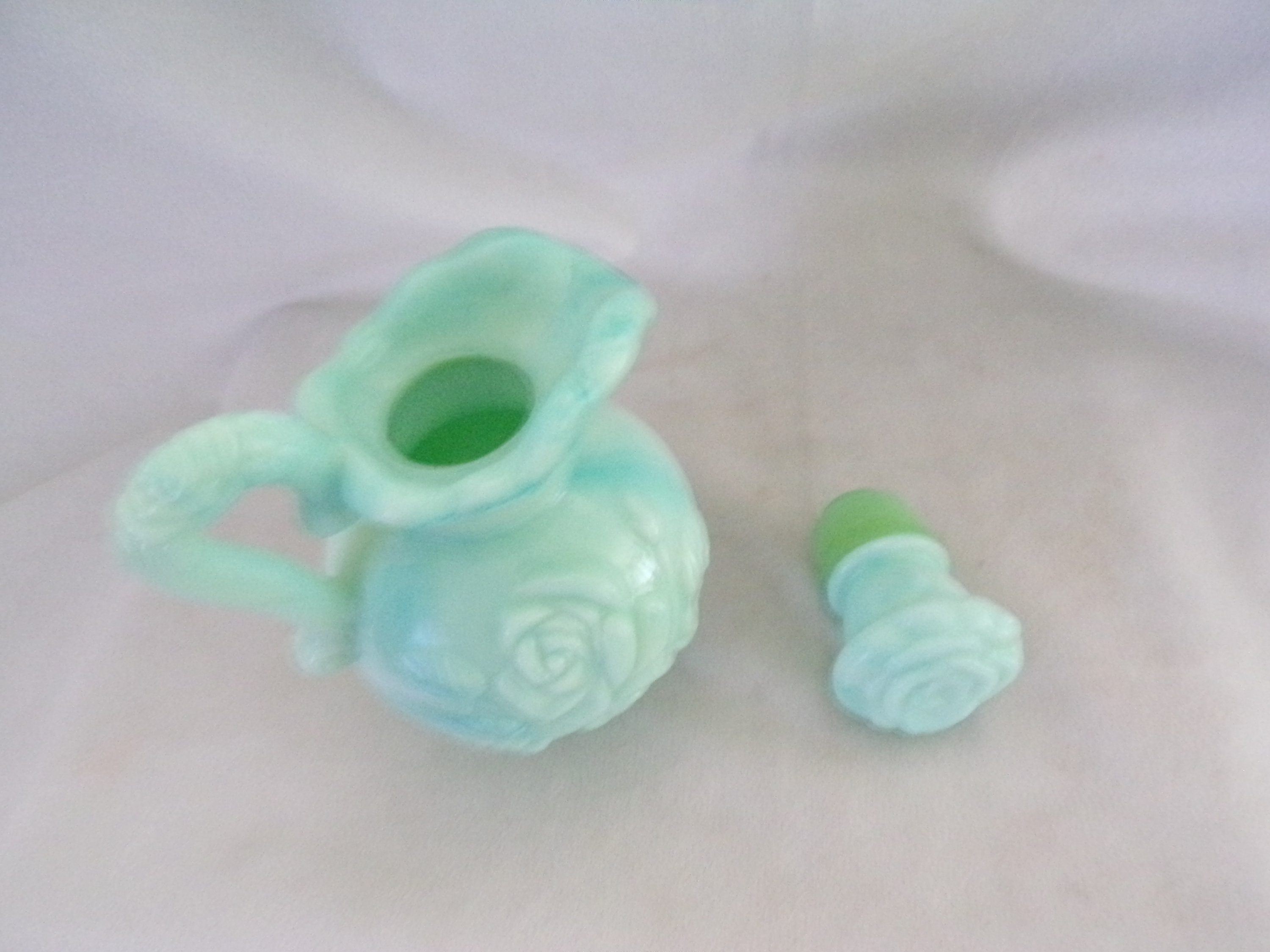 Vintage Avon Jadeite Bubble Bath Pitcher With Lid - Etsy
