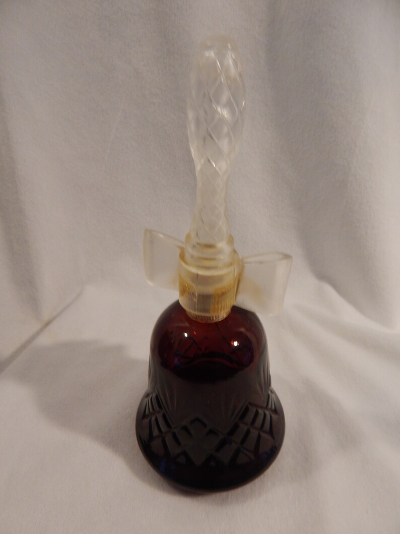 Vintage Avon Crystalsong Red Glass Bell - Etsy