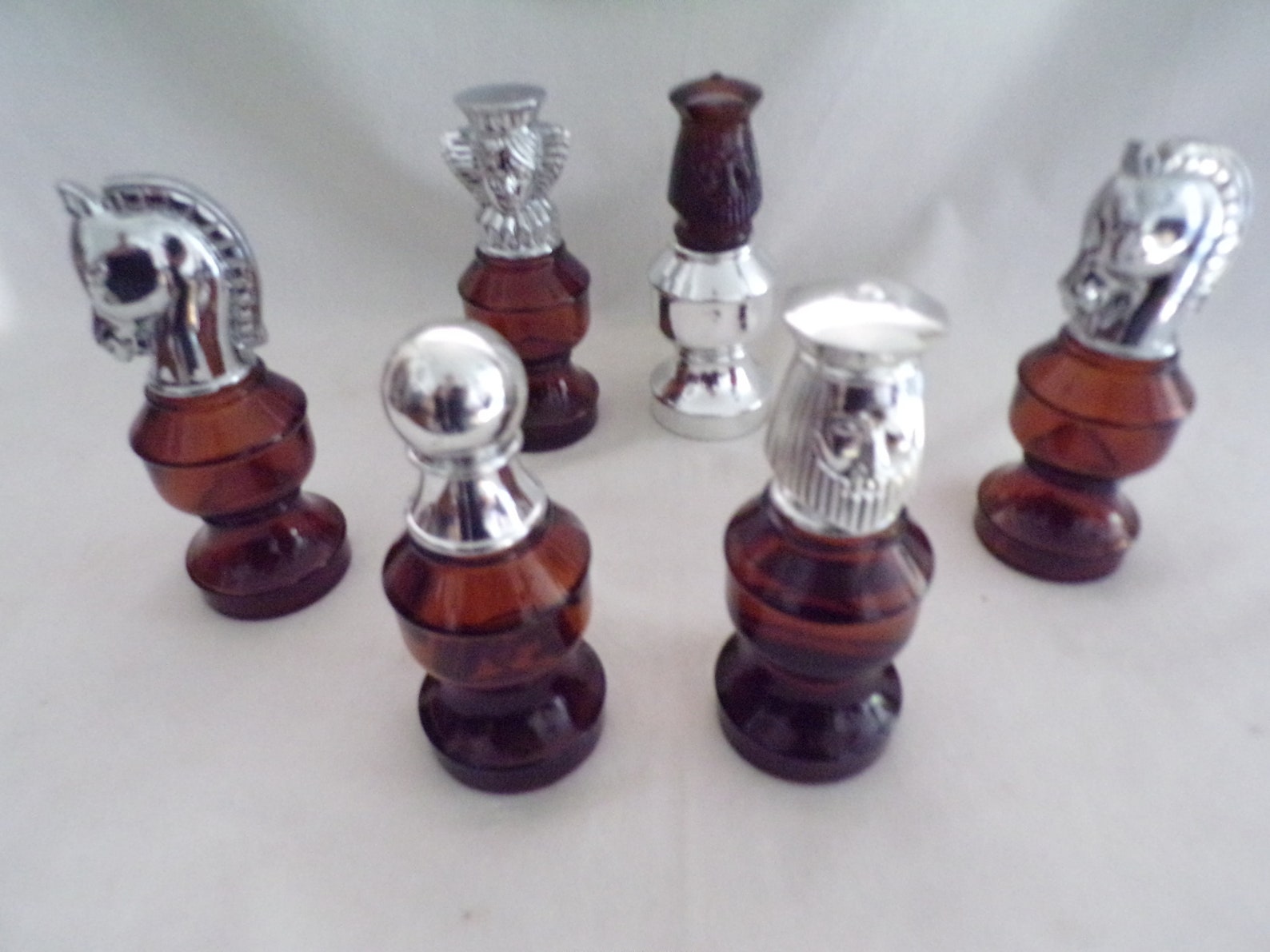 Vintage Avon Collectible of 6 Piece Chess Decanters Bottles - Etsy