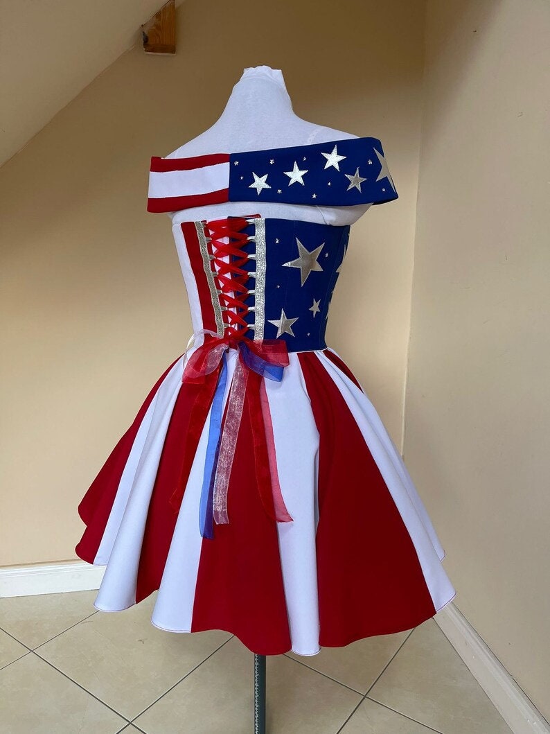 Patriotic Dress 4th of July Costume Pageant Red White Blue Outfit - Etsy