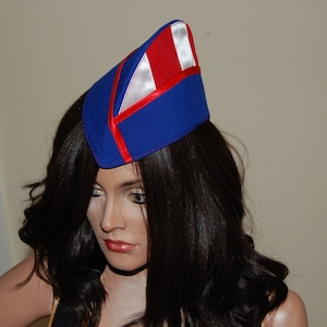 Pinup Military Hat ,uso Style ,garrison Hat,side Cap. - Etsy