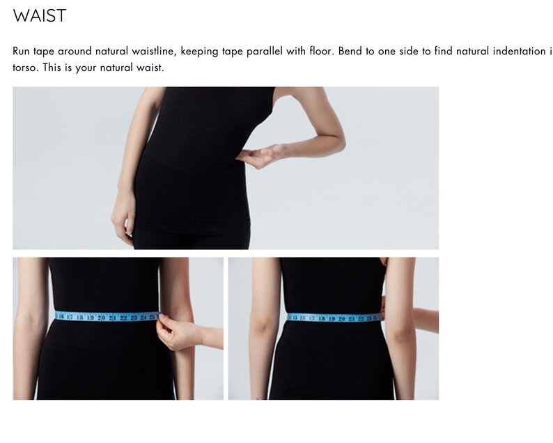 SIZE CHART and Measurement Instructions - Etsy