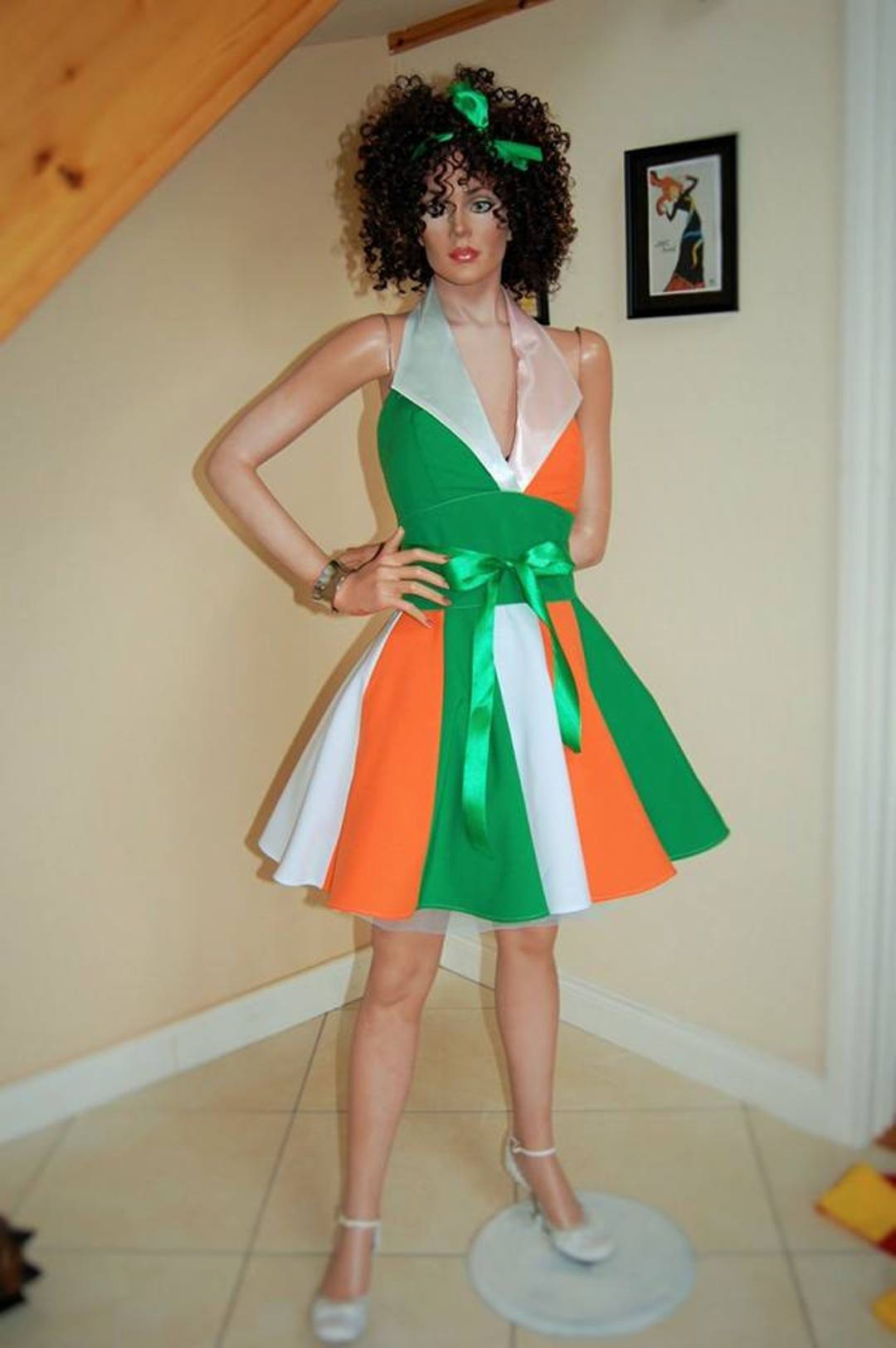 St Patricks Day Costume Dress, Irish Flag Party Outfit - Etsy