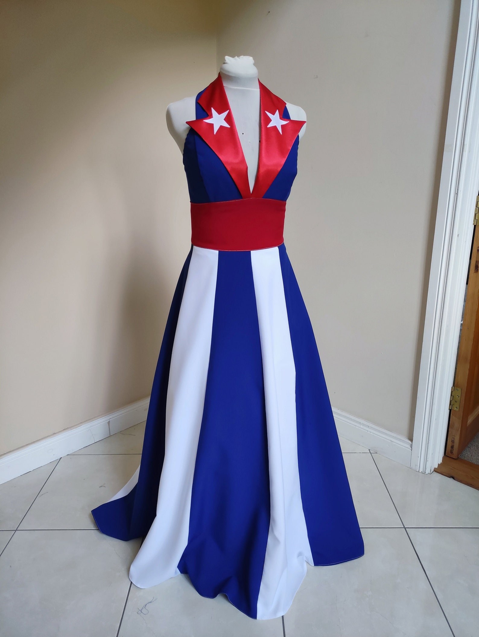 Patriotic Pageant Dress, American Flag Gown - Etsy
