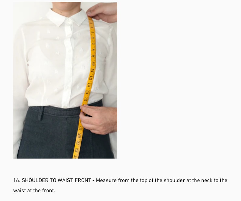 SIZE CHART and Measurement Instructions - Etsy