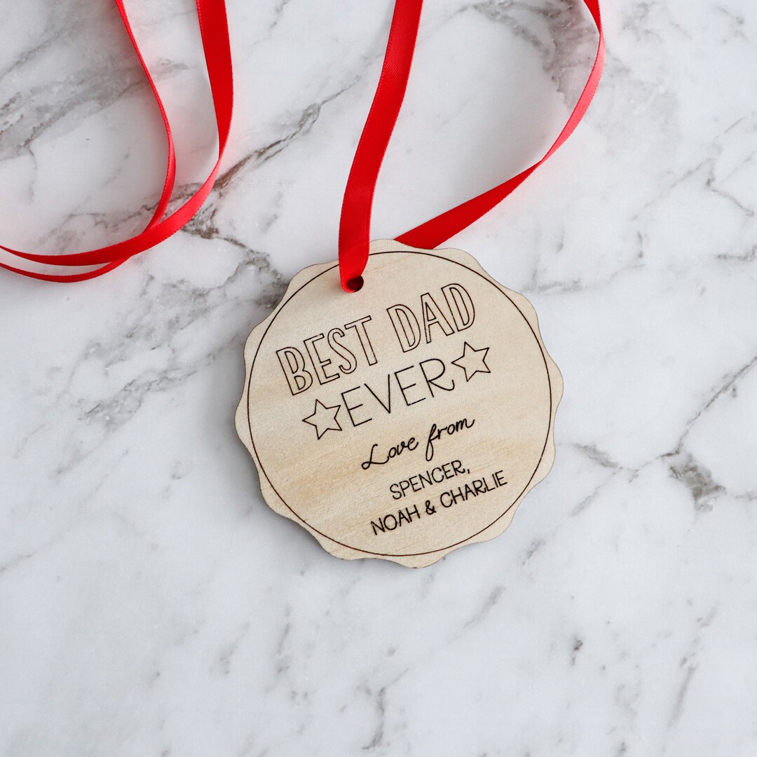 Best Dad Ever Personalized Medal - Father's Day Gift Wood Medal - World ...