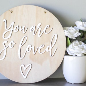 You Are so Loved Plaque - Nursery Wall Art - Rustic Wood Sign - Rustic ...