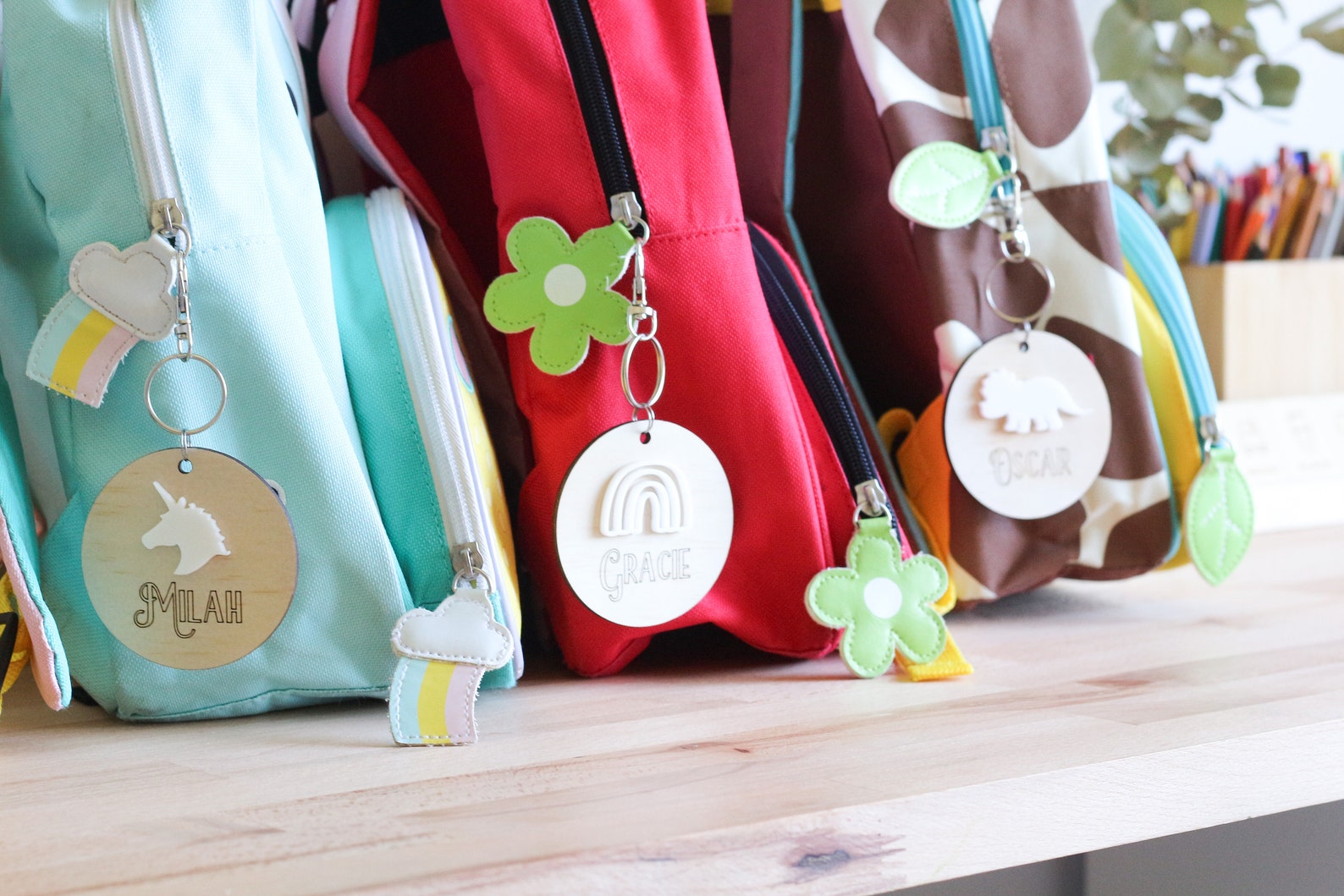 Personalised Bag Tag Kids Name Tag Back School Bag Tag | Etsy