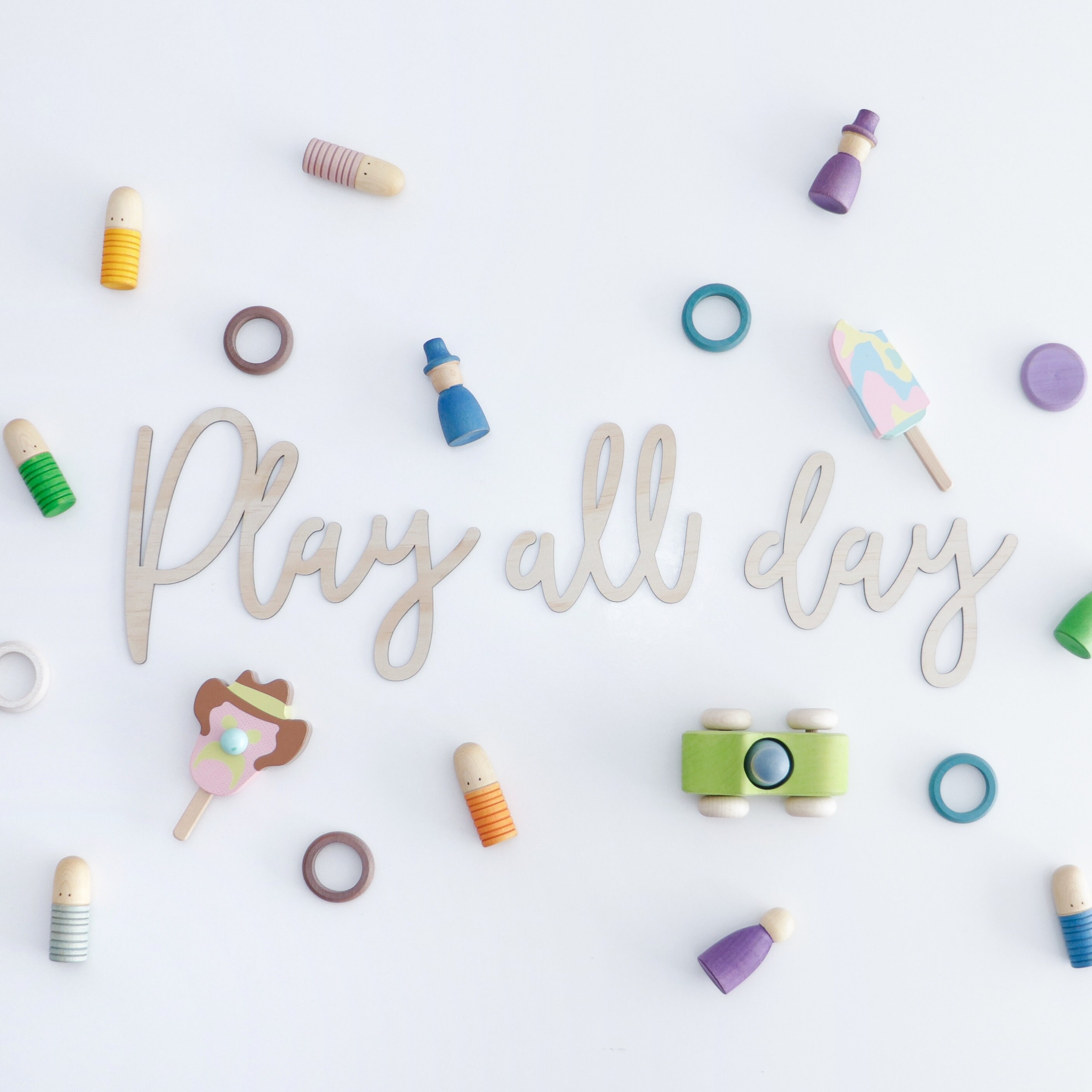 Play All Day Play Sign Neutral Playroom Decor Playroom - Etsy