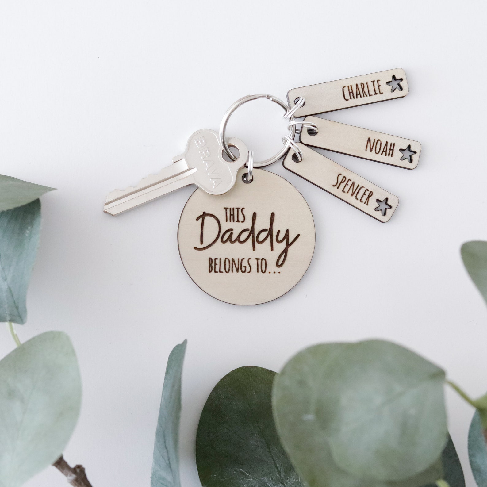 Daddy Keyring Fathers Day Gift This Daddy Belongs to New - Etsy