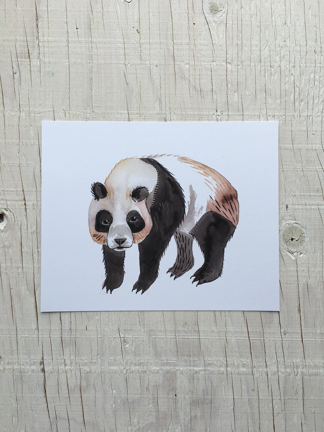 Panda Art Print Panda Bear Painting Panda Lover Gift Kids - Etsy