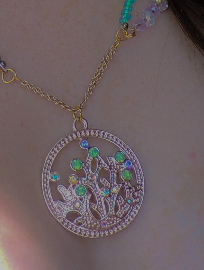 Gold Sea Scene Pendant Necklace - Etsy