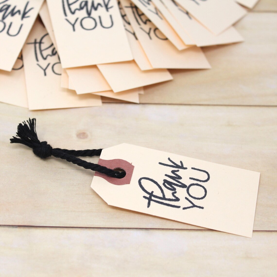 Thank You Gift Tags - Set of 25 - Small 2 3/4" Manilla Shipping Tag ...