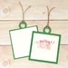 Merry Christmas Gift Tags - Set of 8 - Bright Green Border - Modern ...