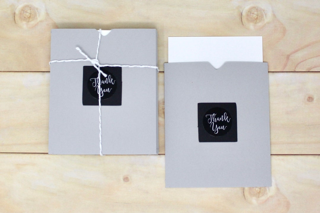 Open Sleeve Light Grey Envelopes - Set of 10 - 3 1/2" X 4 1/4" - Thank ...