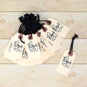 Thank You Gift Tags - Set of 25 - Small 2 3/4" Manilla Shipping Tag ...