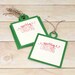 Merry Christmas Gift Tags - Set of 8 - Bright Green Border - Modern ...