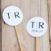 Pick Your Colors! - Modern Personalized Dot Cupcake Toppers Initials ...