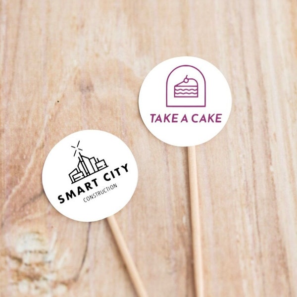 Logo Cupcake Toppers - Etsy