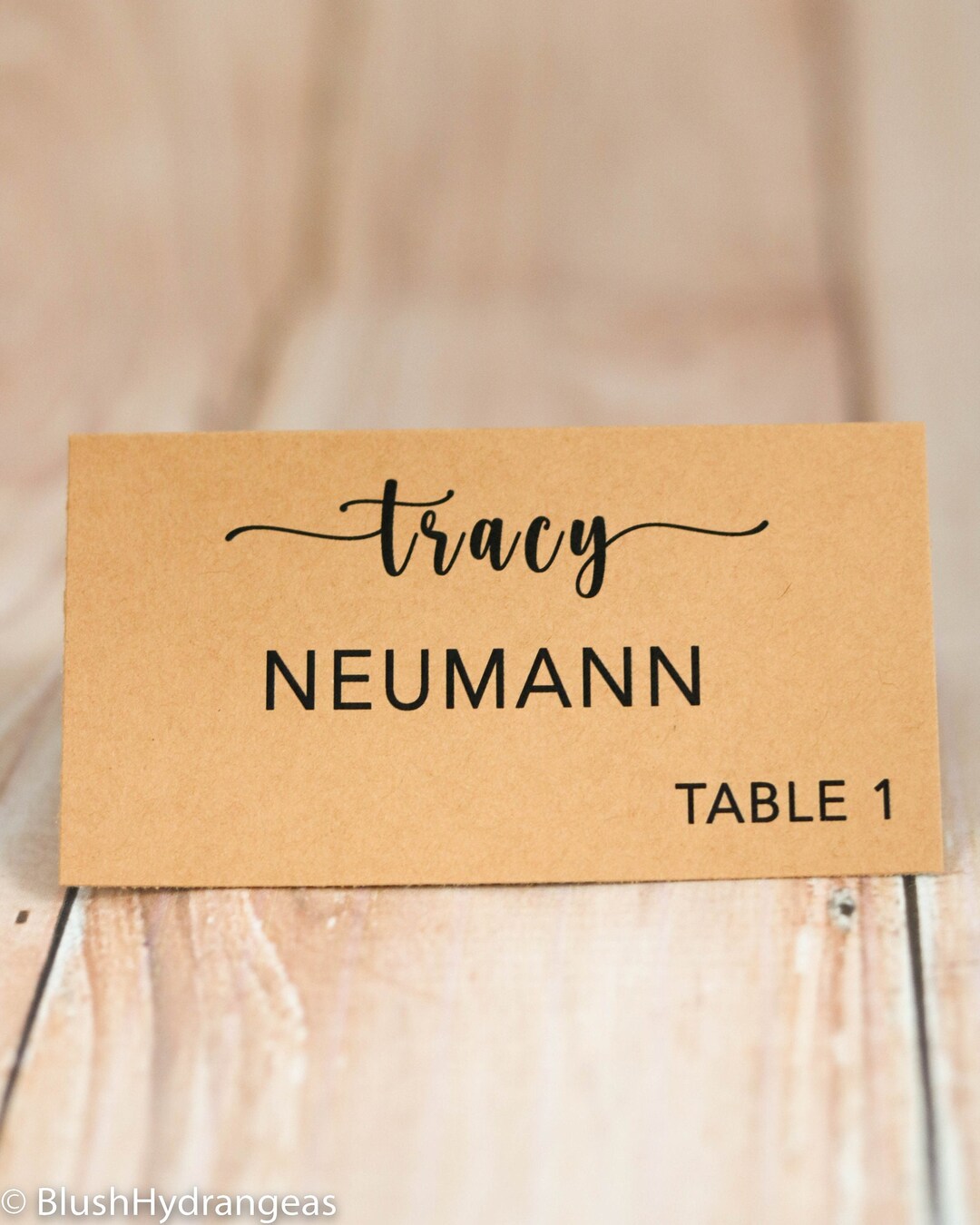 Kraft Paper Place Cards Guest Table Assignments Table Place Cards ...