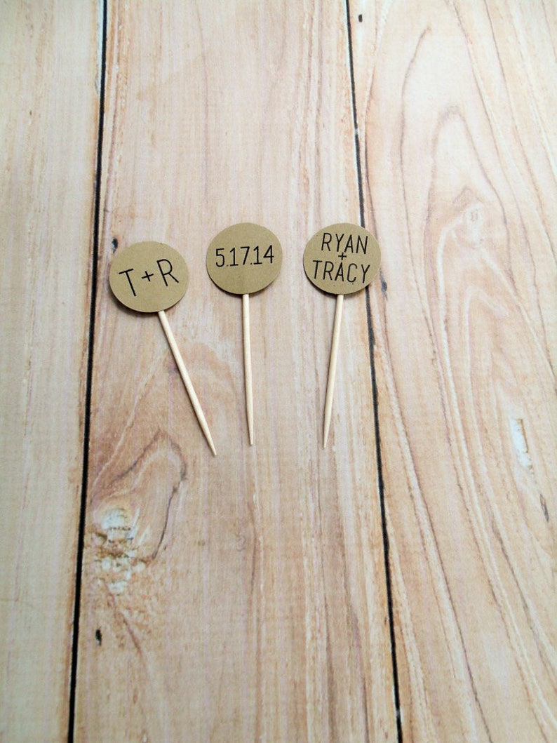 Pick Your Colors Personalized Dot Cupcake Toppers Initials - Etsy