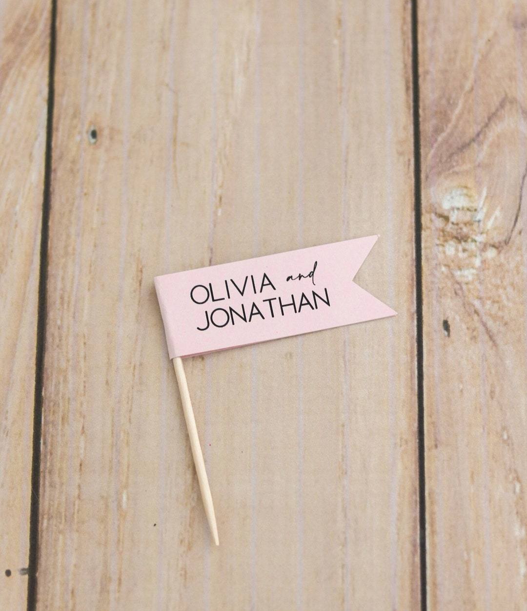 BLUSH Simple Modern Flags - Customize Your Text With Names and Date ...