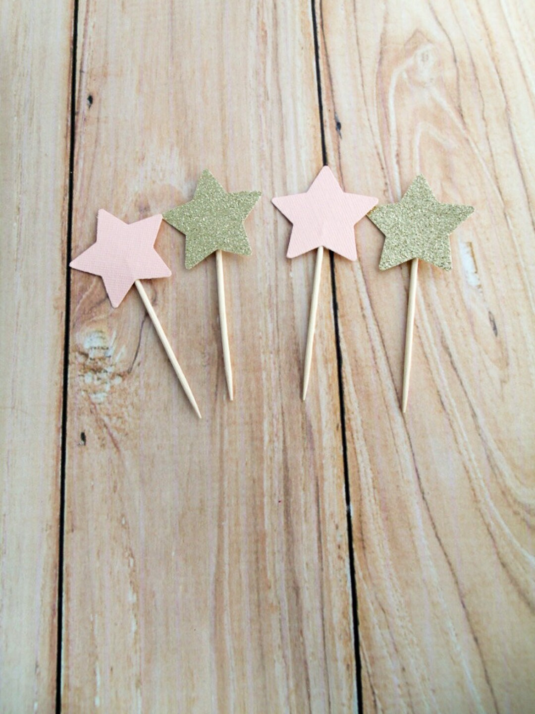 Pick Your Colors Star Cupcake Topper Star Cake Topper - Etsy