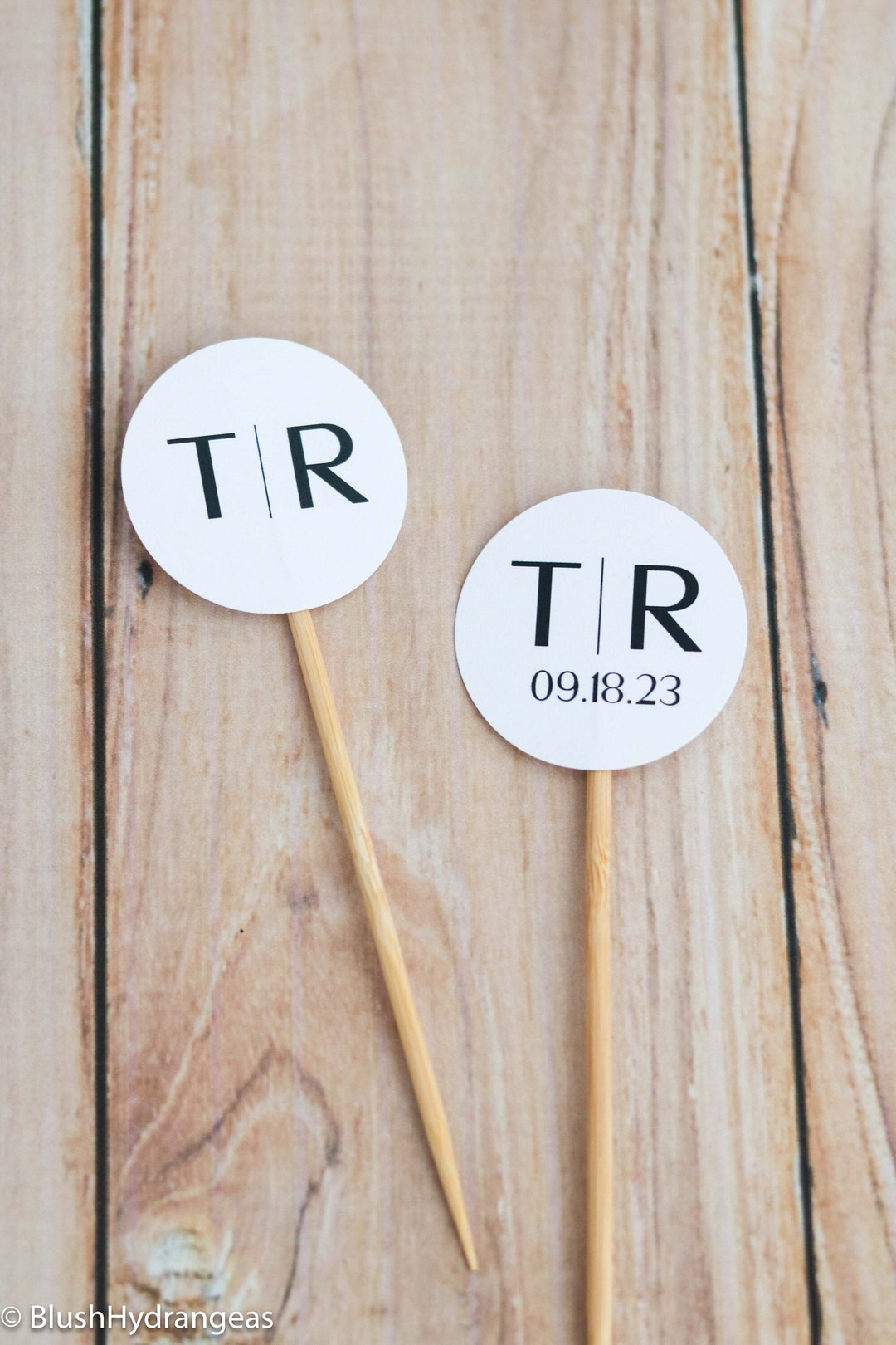 Pick Your Colors! - Modern Personalized Dot Cupcake Toppers Initials ...