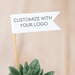 Custom Logo Cupcake Toppers - Flags Printed With Your Company/brand ...