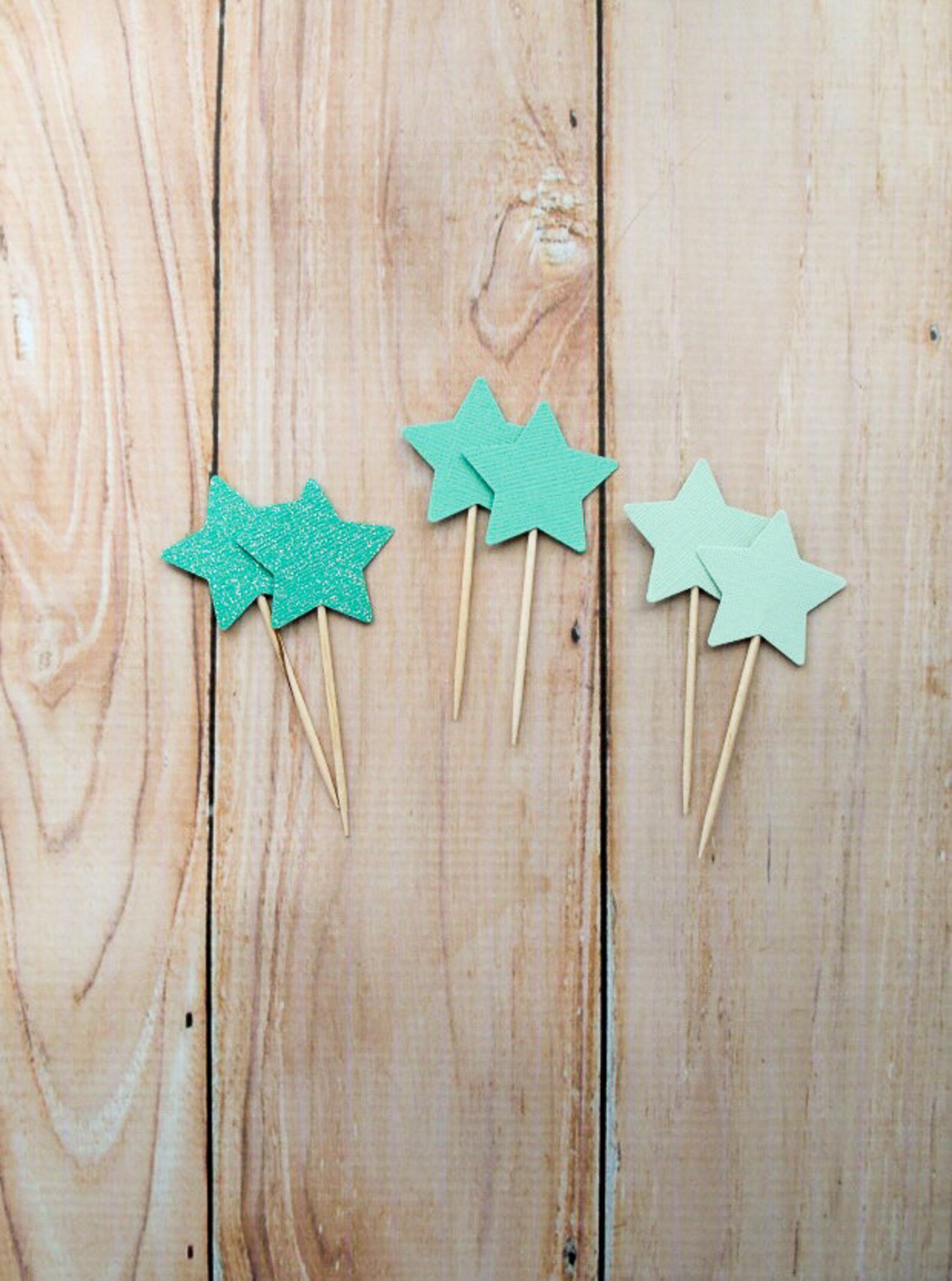 Pick Your Colors Star Cupcake Topper Star Cake Topper - Etsy