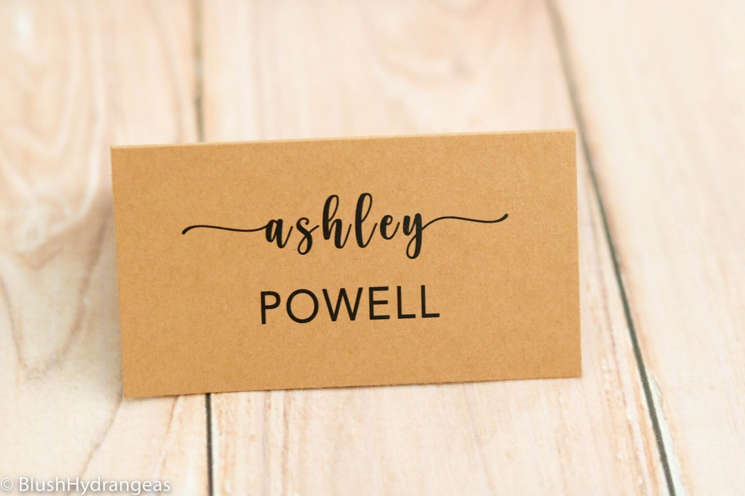 Kraft Paper Place Cards Guest Name Cards Custom Place Cards ...