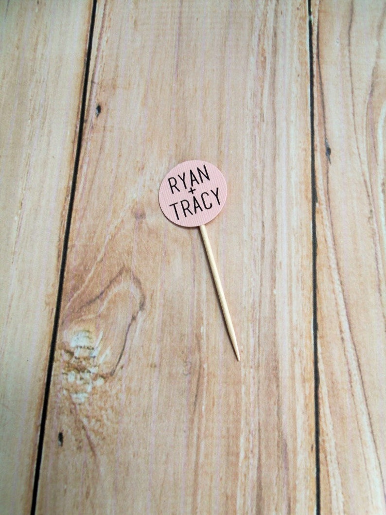 Pick Your Colors Personalized Dot Cupcake Toppers Initials - Etsy