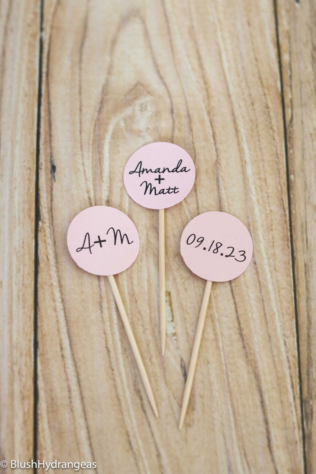 Personalized Color Dot Cupcake Toppers: Your Custom Names, Initials ...
