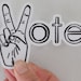 Vote Sticker - 4" Decal - Vinyl Sticker for Your Laptop - Water Bottle ...
