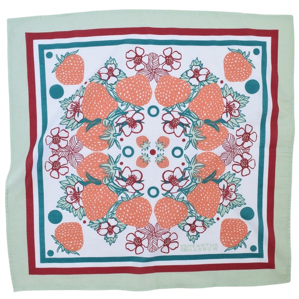 Handkerchief With Strawberries - Etsy