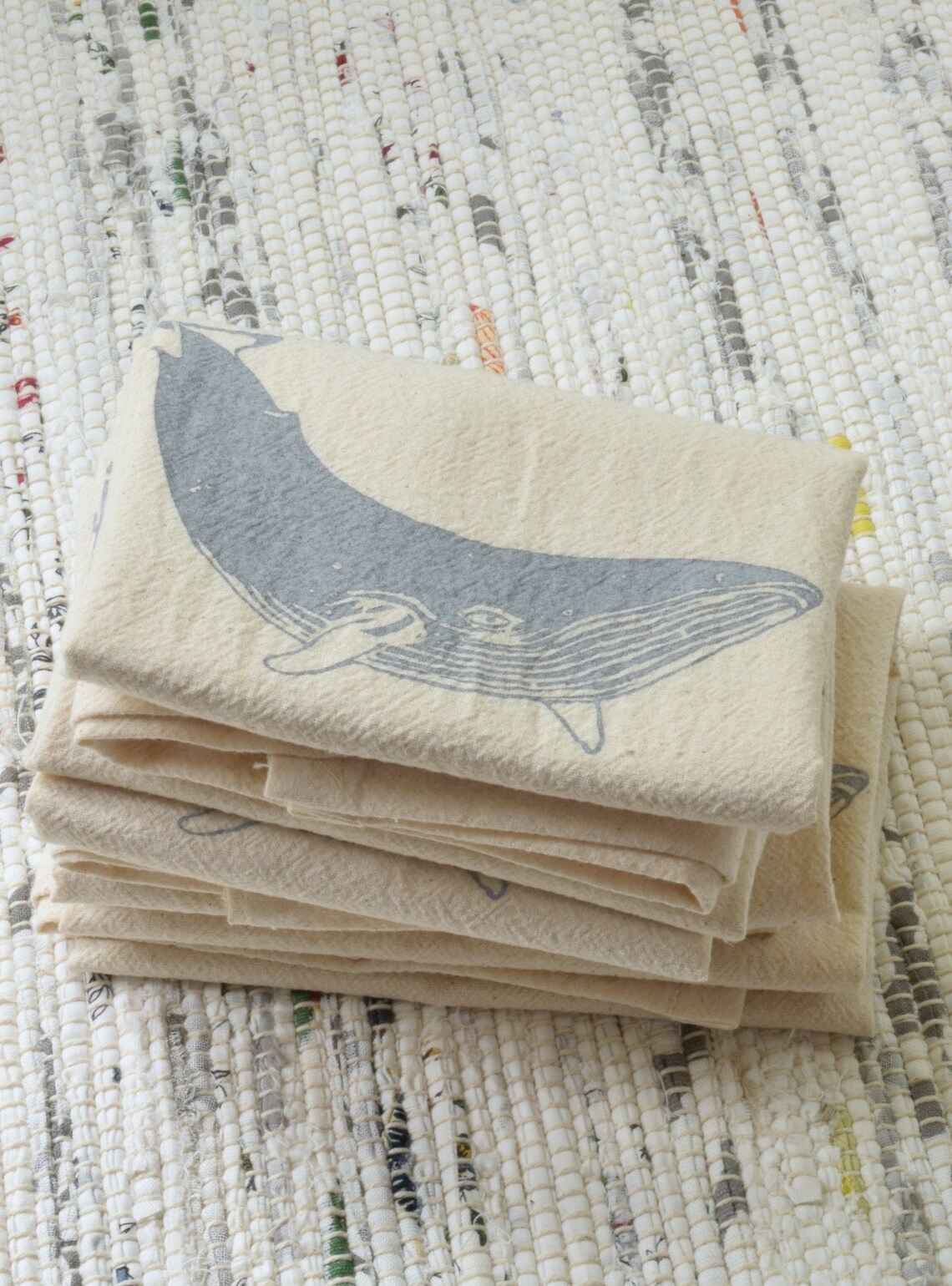 Whale Cloth Napkins Set of 4 Organic Cotton Eco Friendly - Etsy