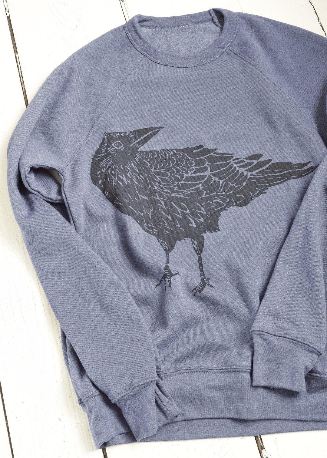 Crow Sweatshirt - Crewneck Sponge Fleece - Unisex Adult Sweatshirt ...