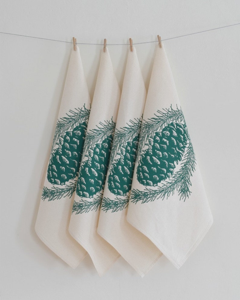 Pine Cone Cloth Napkins Organic Cotton Set of 4 Cotton - Etsy
