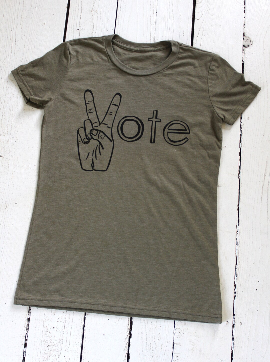 Men's Vote T-shirt - Election Shirt - Organic - Tri-blend - Crew Cut ...
