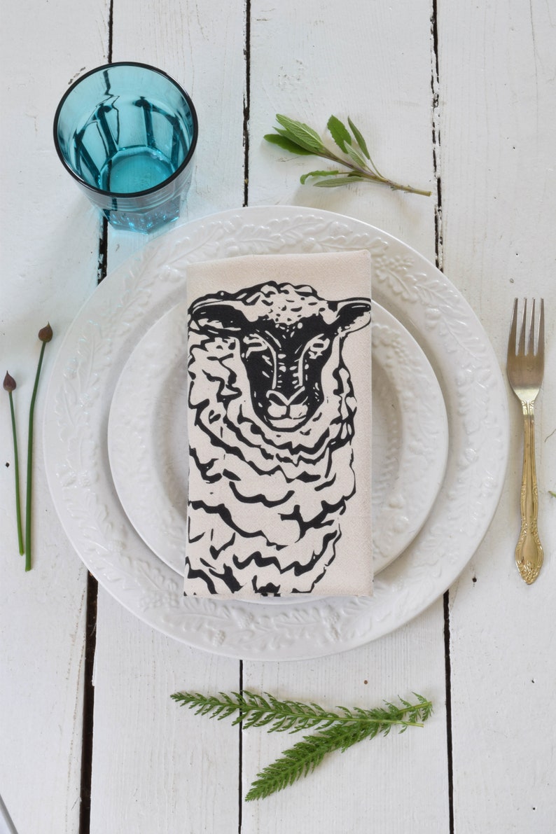 Sheep Tea Towel Organic Cotton Flour Sack Kitchen Towel - Etsy